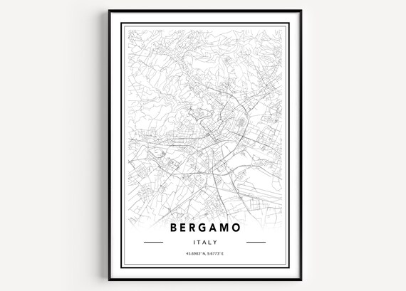 Y Hermoso Mapa De Bérgamo Italia Area Camper Bergamo, Bérgamo,