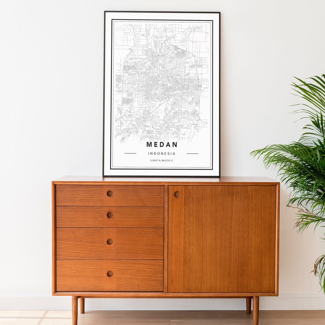 Medan Indonesia Map Print Medan Map Poster Medan Map Wall - Etsy