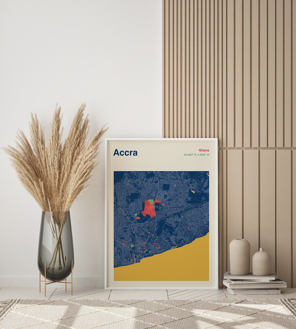 Accra Ghana Map Print Map of Acca Accra City Map Poster | Etsy