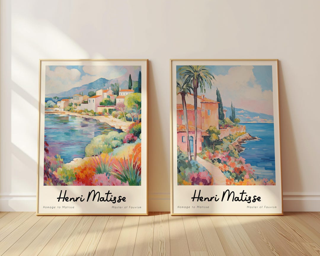 Set of 2 Pastel Matisse DIGITAL DOWNLOAD Prints, Matisse Beach Wall Art ...