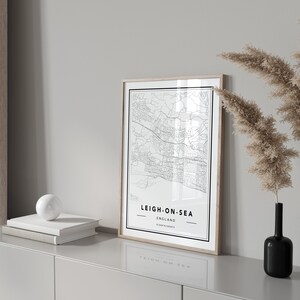 Leigh on Sea Map Print, Leigh on Sea Map Poster, Leigh on Sea Map Wall ...