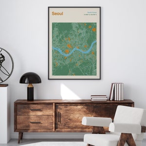 Seoul Map Print, Map of Seoul South Korea, Seoul City Map, Seoul Map ...