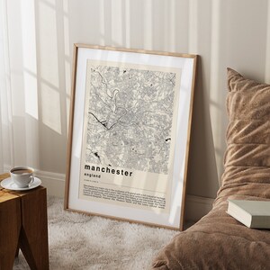Manchester Map Print, Manchester Map Poster, Manchester Map Wall Art ...
