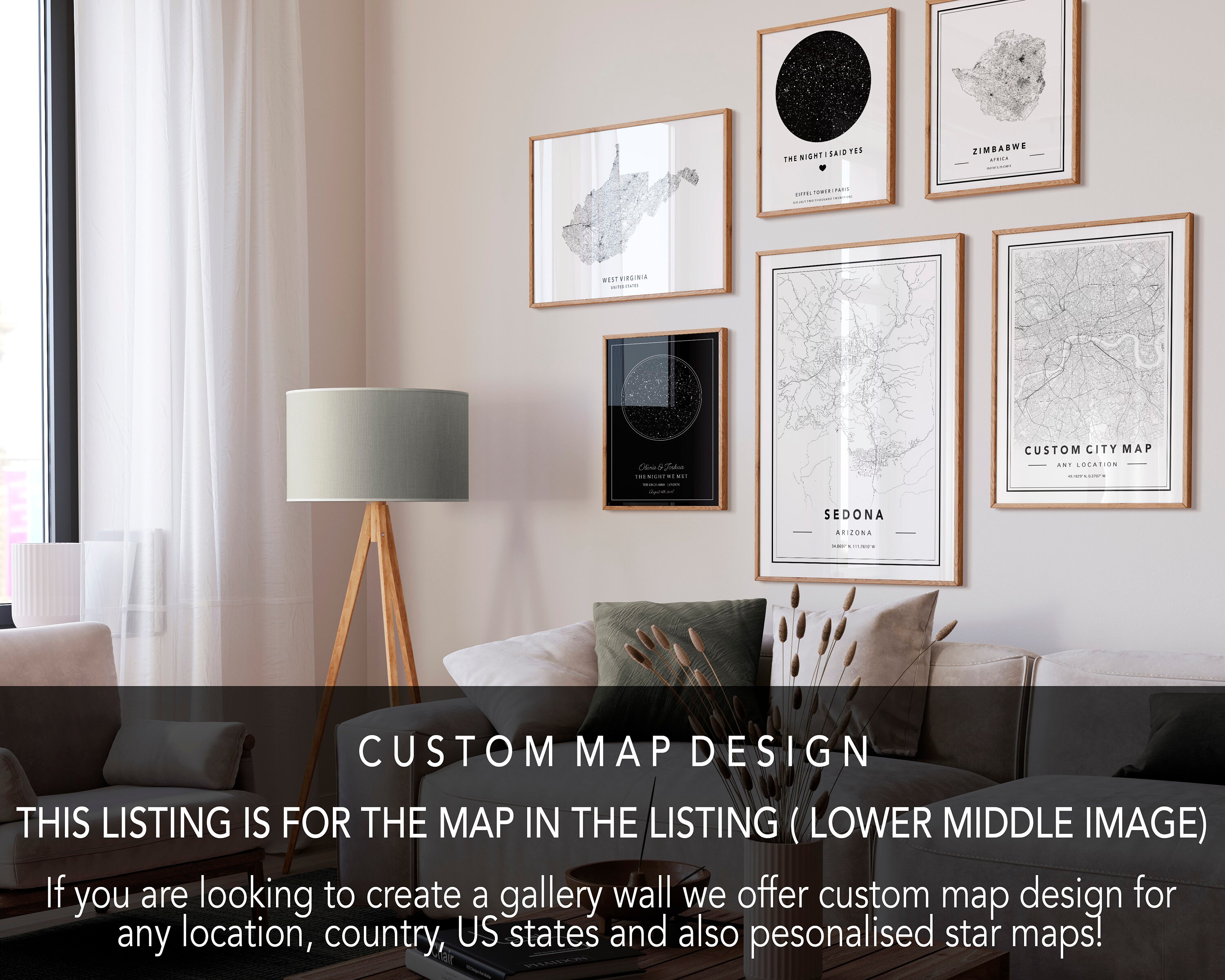 SEDONA AZ Map Print Sedona Map Poster Sedona Map Wall Art | Etsy UK