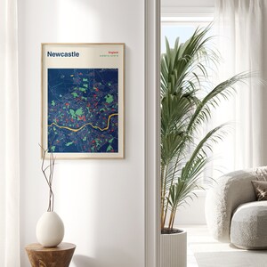 Newcastle Upon Tyne Map Print, Newcastle Map Poster, Map Wall Art ...