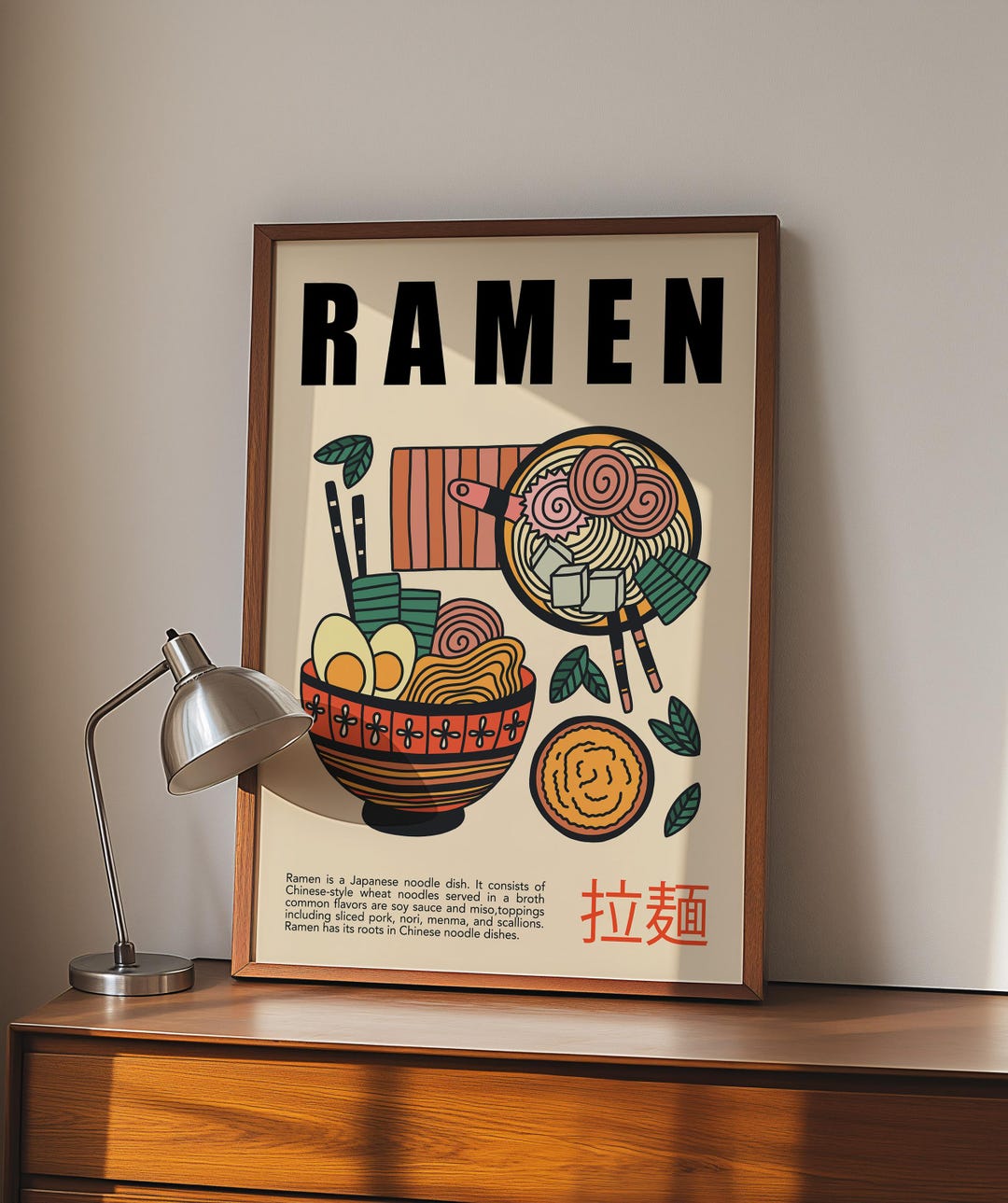Retro Ramen Art Print: Japanese Kitchen Poster - Etsy