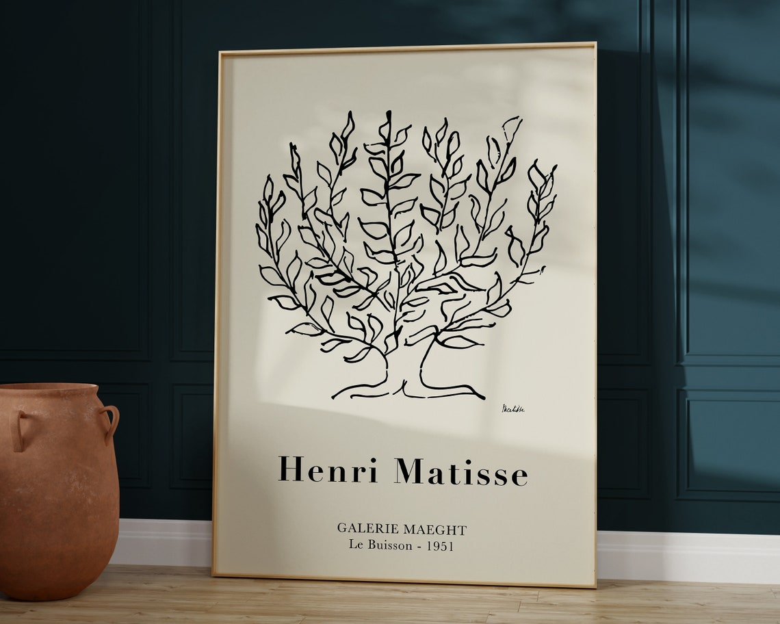 Matisse Tree Poster Beige Matisse Exhibition Print Matisse | Etsy