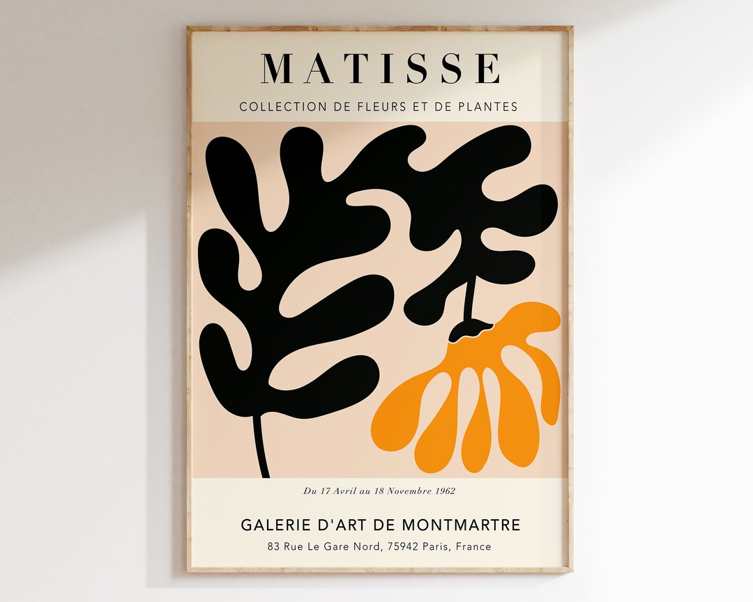 Matisse Abstract Flower Poster, Flower Market Print, Matisse Botanical ...