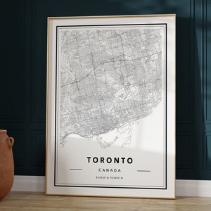 Toronto Map Print, Toronto Map Poster, Toronto Map Wall Art, Toronto ...