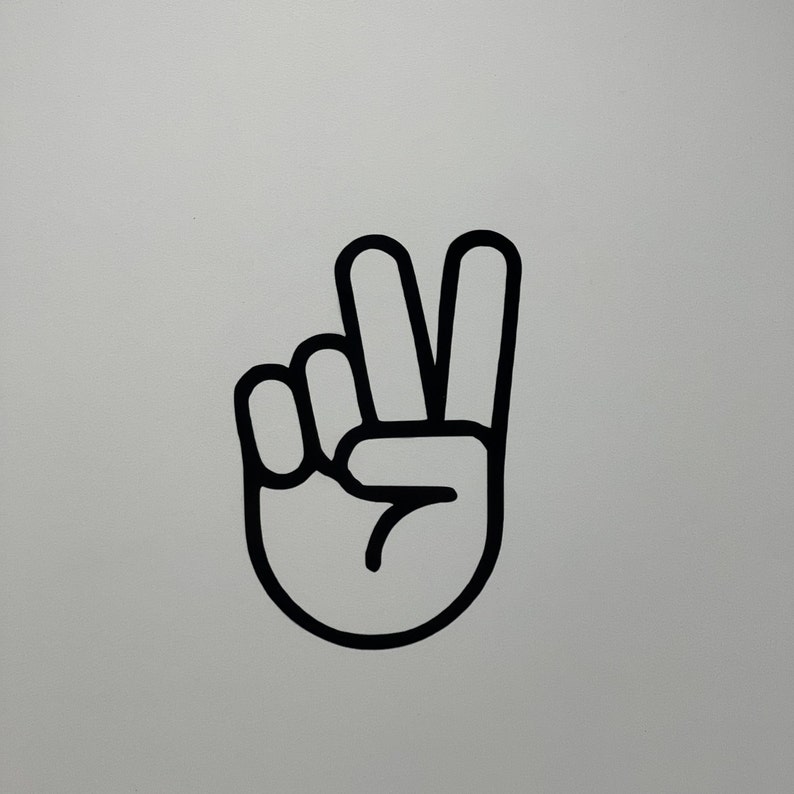 Peace Sign Hand Sticker - Etsy