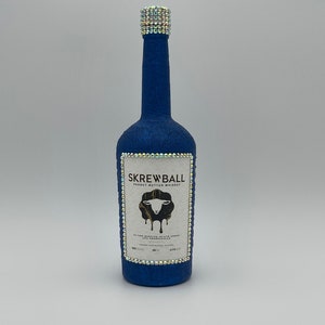 Screwball Peanut Butter Whiskey 750ml Empty Iridescent Glittered Liquor ...