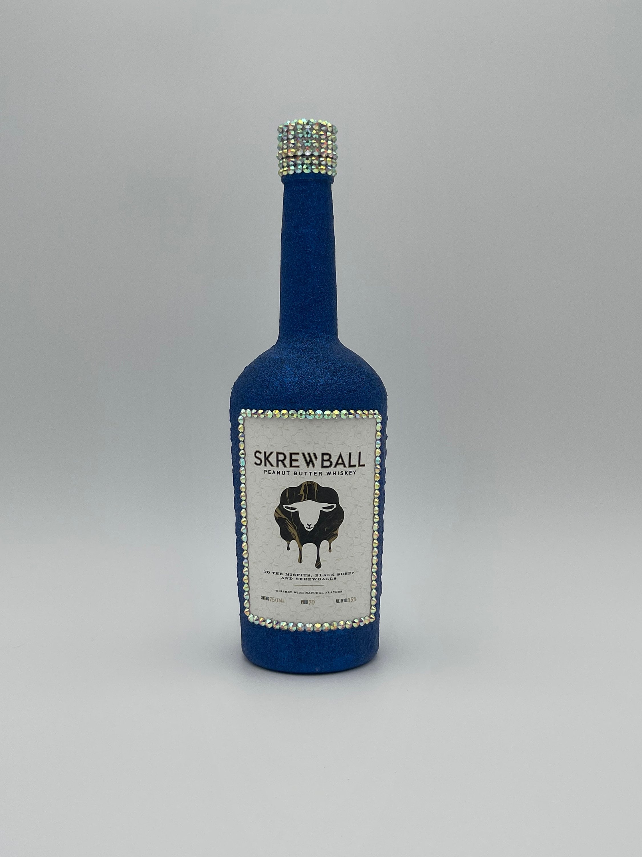 Screwball Peanut Butter Whiskey 750ml Empty Iridescent Glittered Liquor ...