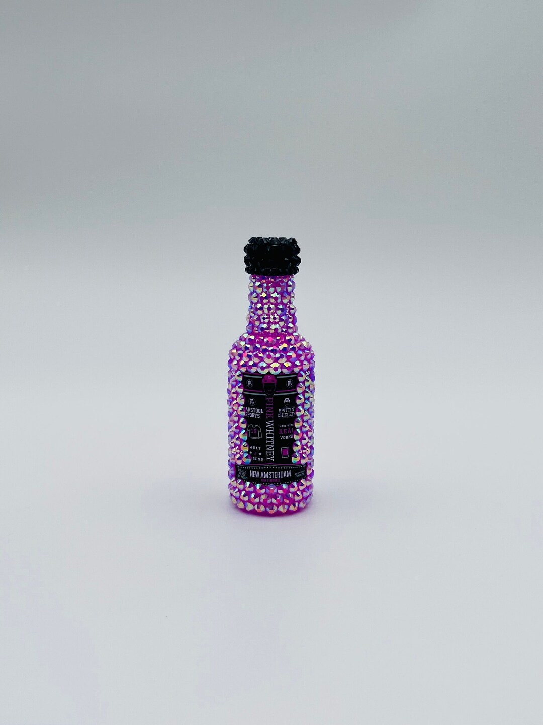 Pink Whitney Mini 50ml Pink Rhinestone Empty Cute Vodka Bling Bottle ...
