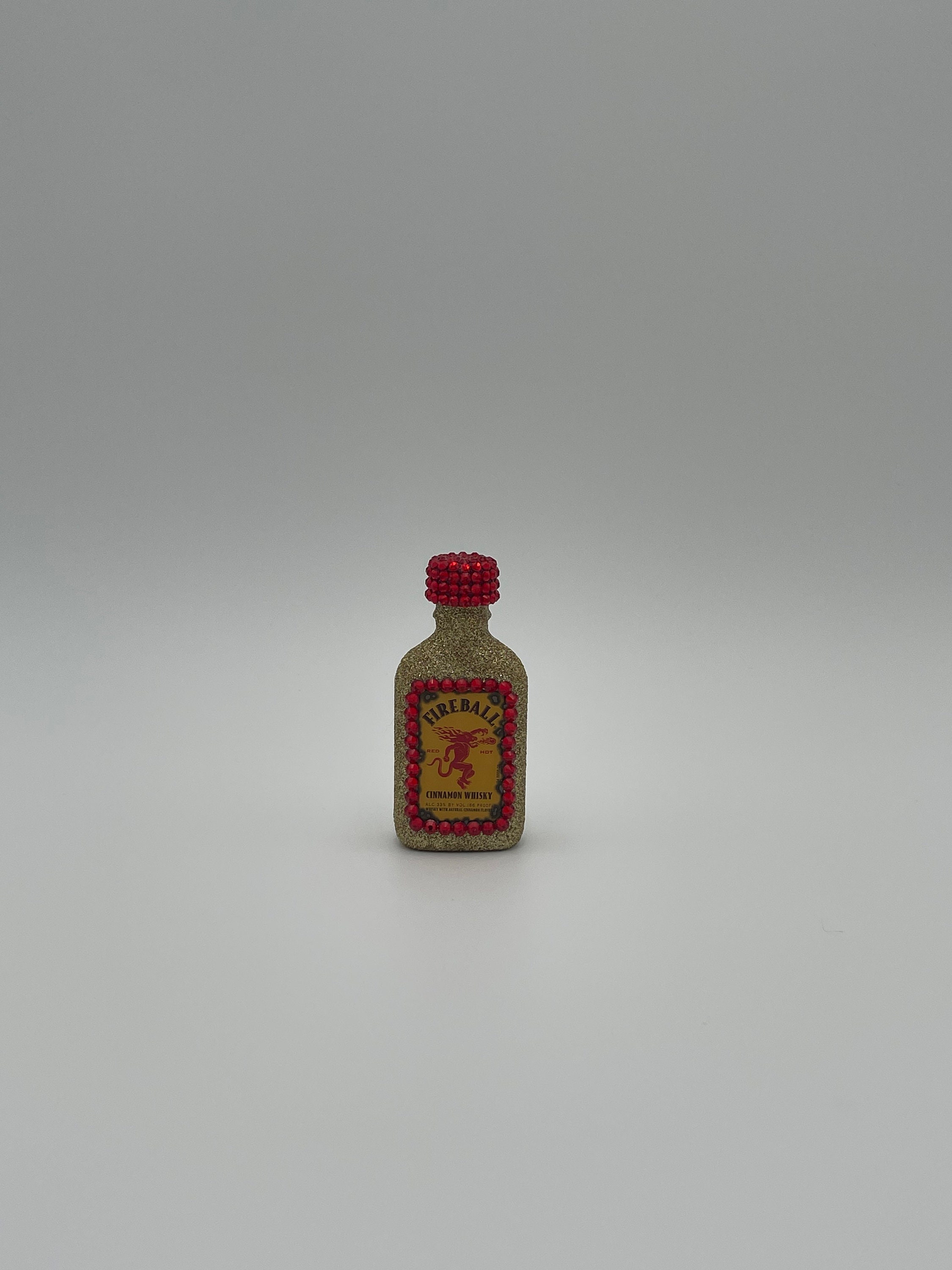 Fireball Cinnamon Whiskey Mini 50ml Empty Glittered Rhinestone Cute ...