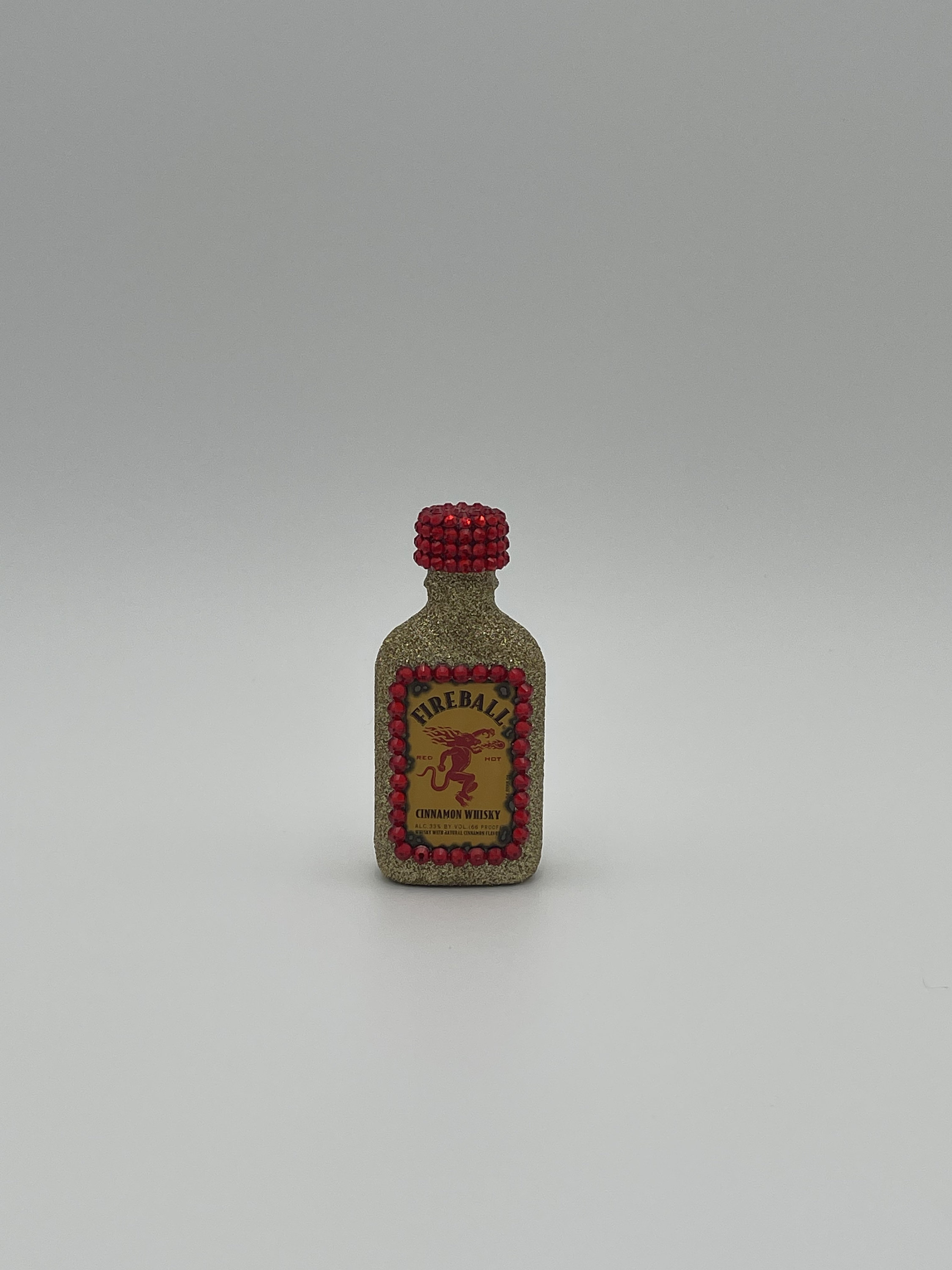 Fireball Cinnamon Whiskey Mini 50ml Empty Glittered Rhinestone Cute ...