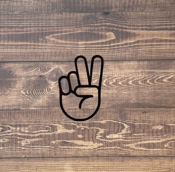 Peace Sign Hand Sticker - Etsy