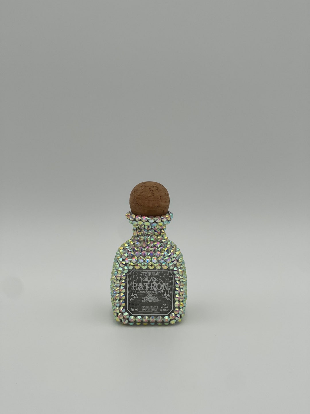 Patron Silver Tequila Mini 50ml Empty Custom Liquor Bling Bottle - Etsy