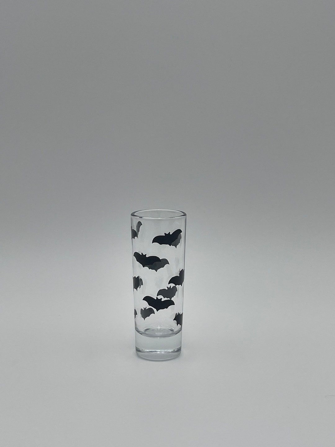Cute Mini Bat Covered Halloween Or Fall Festive Party Single Or Double Shot Glass Etsy