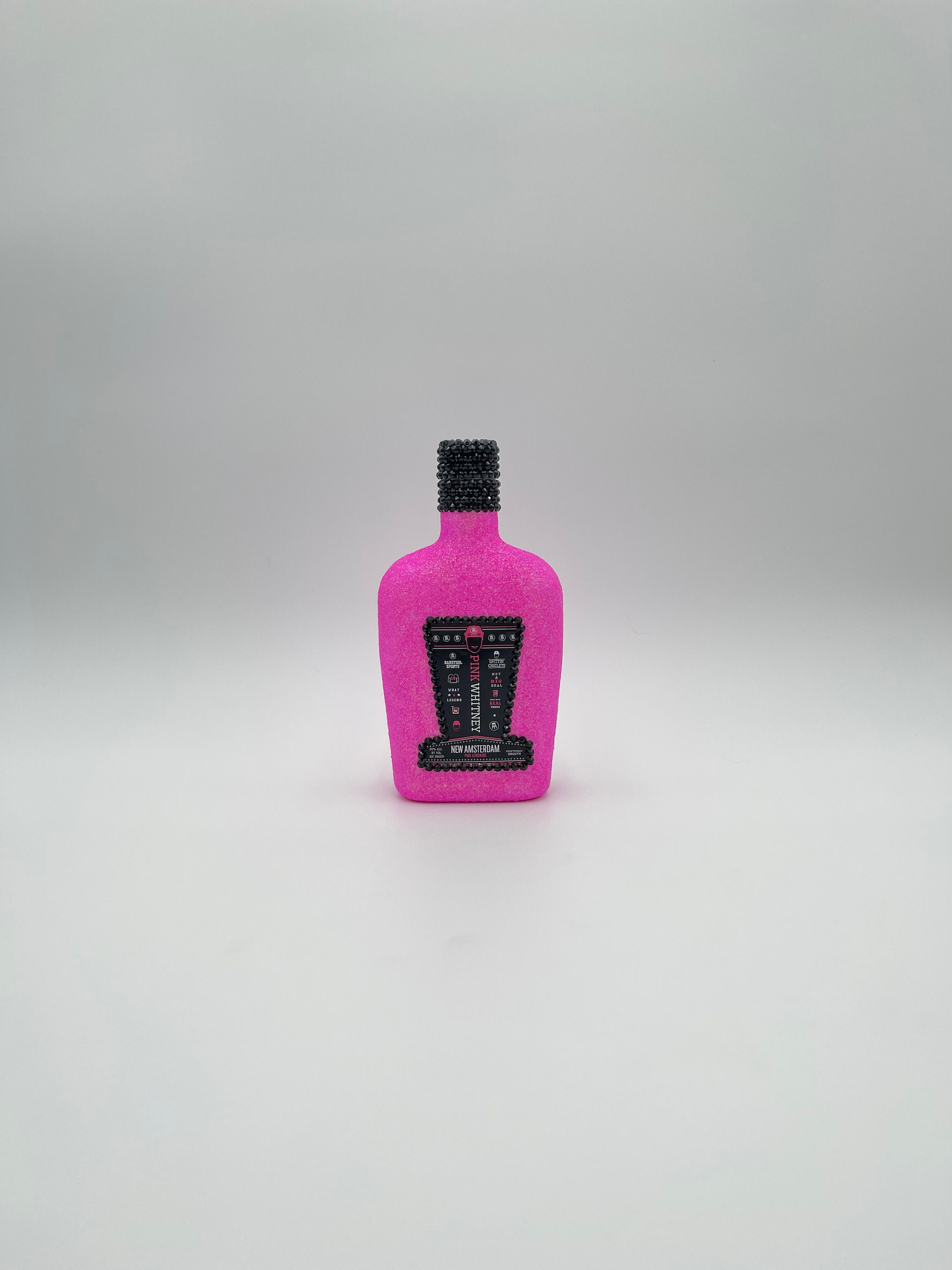 Pink Whitney Vodka 375ml Empty Pink Glittered Cute Bling Bottle Liquor ...