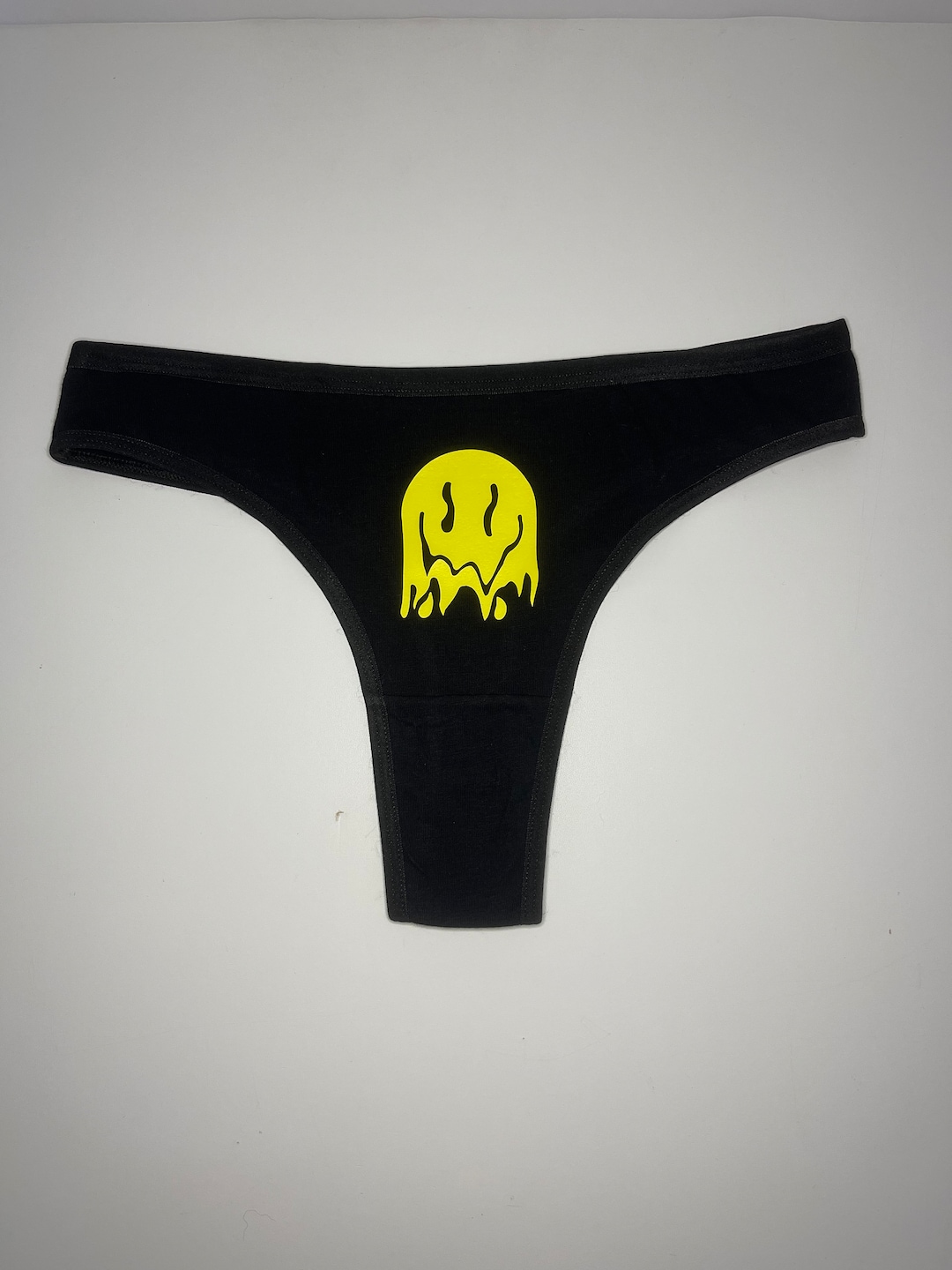 Melting Smiley Face Cute Fun Thong Panties - Etsy