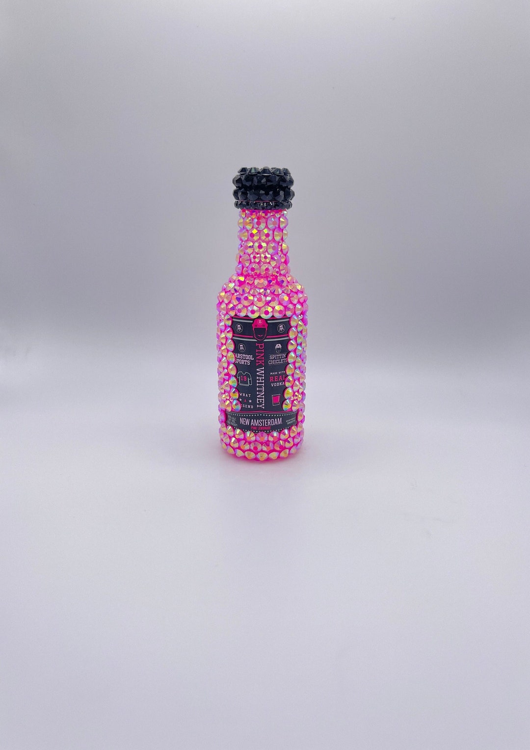 Pink Whitney Mini 50ml Pink Rhinestone Empty Cute Vodka Bling Bottle ...