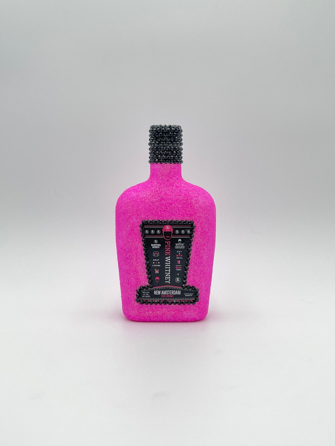 Pink Whitney Vodka 375ml Empty Pink Glittered Cute Bling Bottle Liquor ...