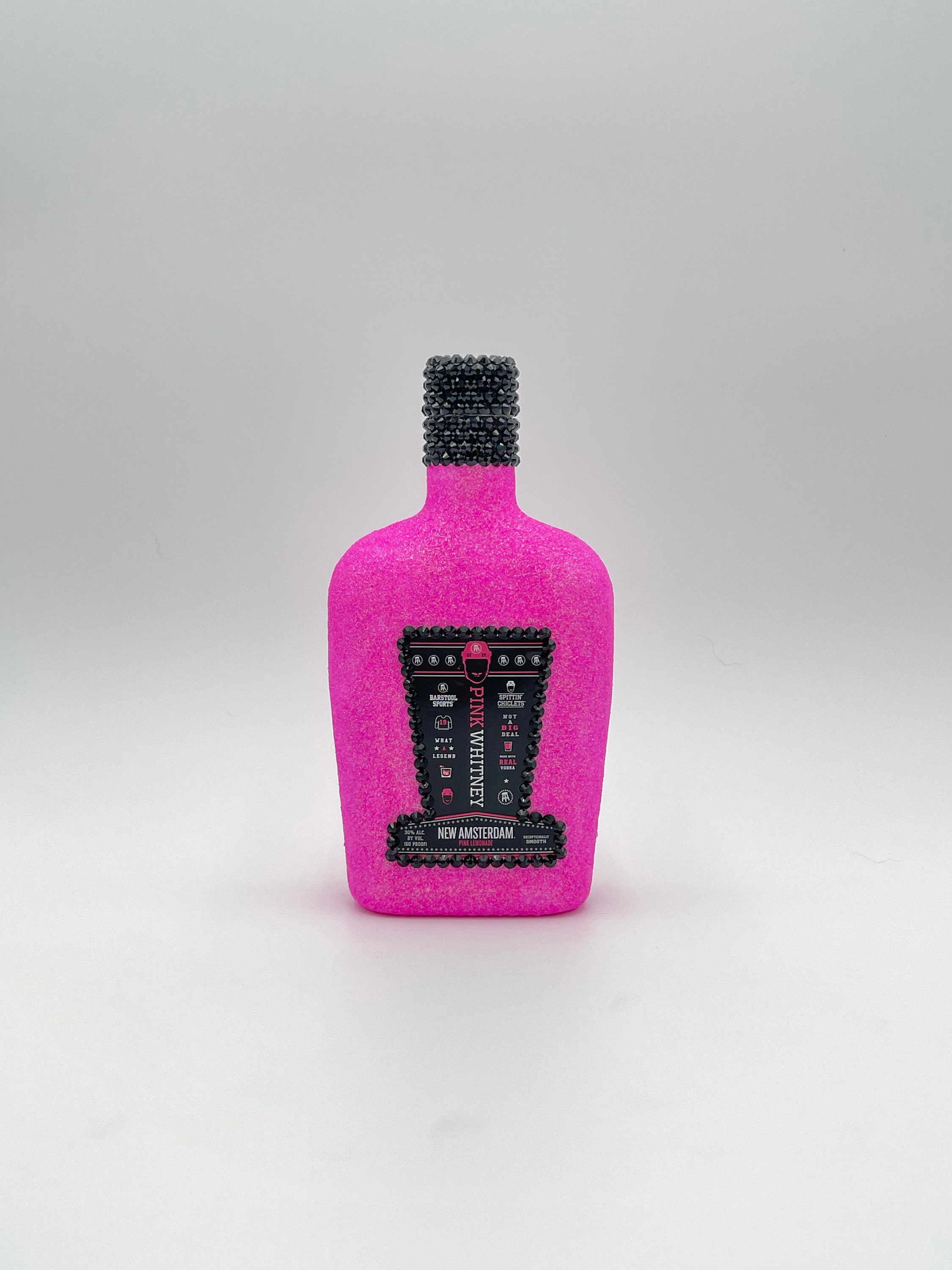 Pink Whitney Vodka 375ml Empty Pink Glittered Cute Bling Bottle Liquor ...