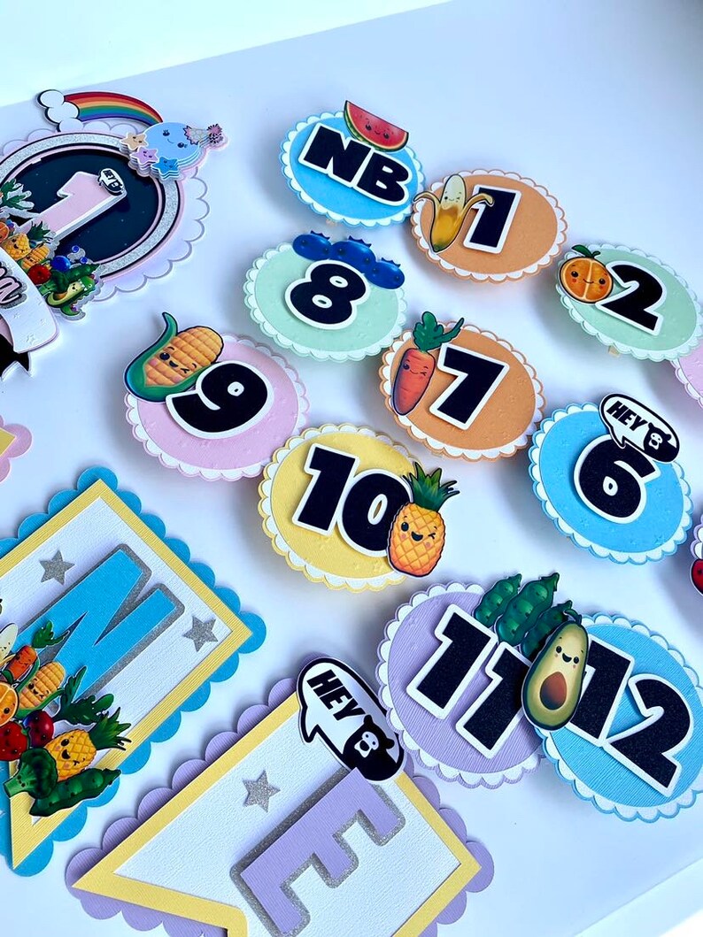 Hey Bear Sensory Pastel Colors Cake Topper Hey Bear Sensory - Etsy