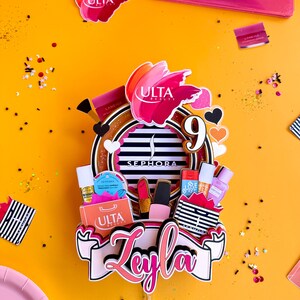 Make up Inspired Cake Topper - Etsy