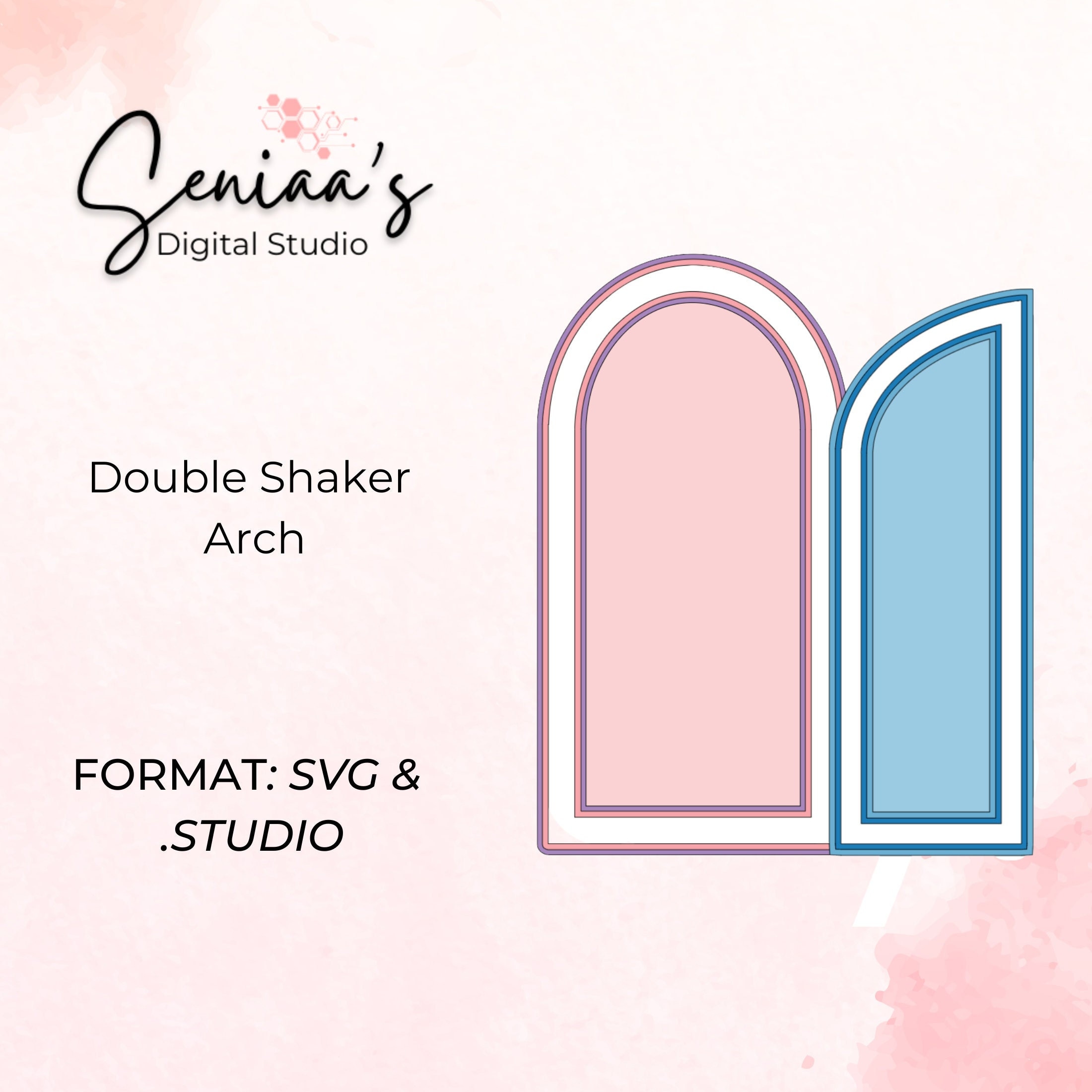Double Arch Shaker SVG Template, Craft Foam Shaker Template - Etsy