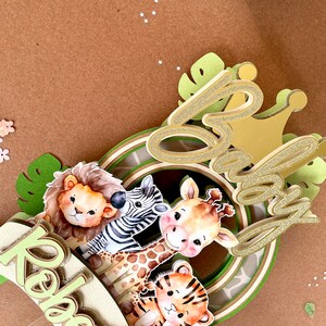 Safari Cake Topper, Safari Baby Shower Cake Decoration, Safari Baby ...