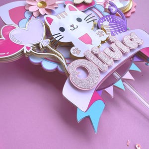 Cat Cake Topper, Kitty Birthday Party, Cat Decorations for Cake - Etsy