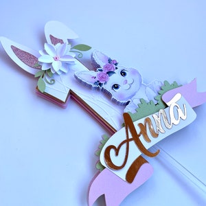 Cute Bunny Cake Topper Smash Cake Photo Shoot Decoration Easter Rabbit ...
