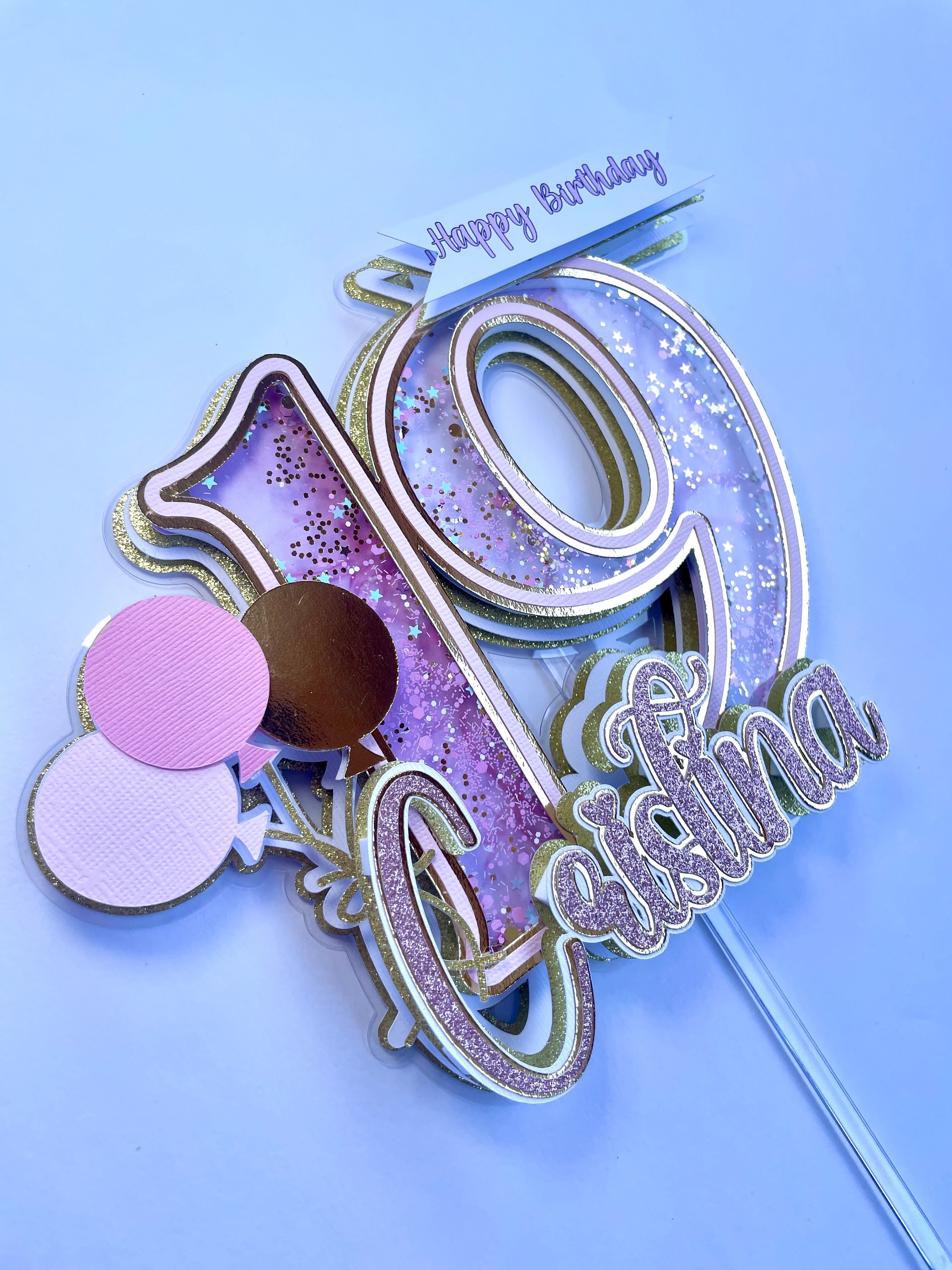 Topper de pastel de cumpleaños topper de pastel de edad - Etsy México