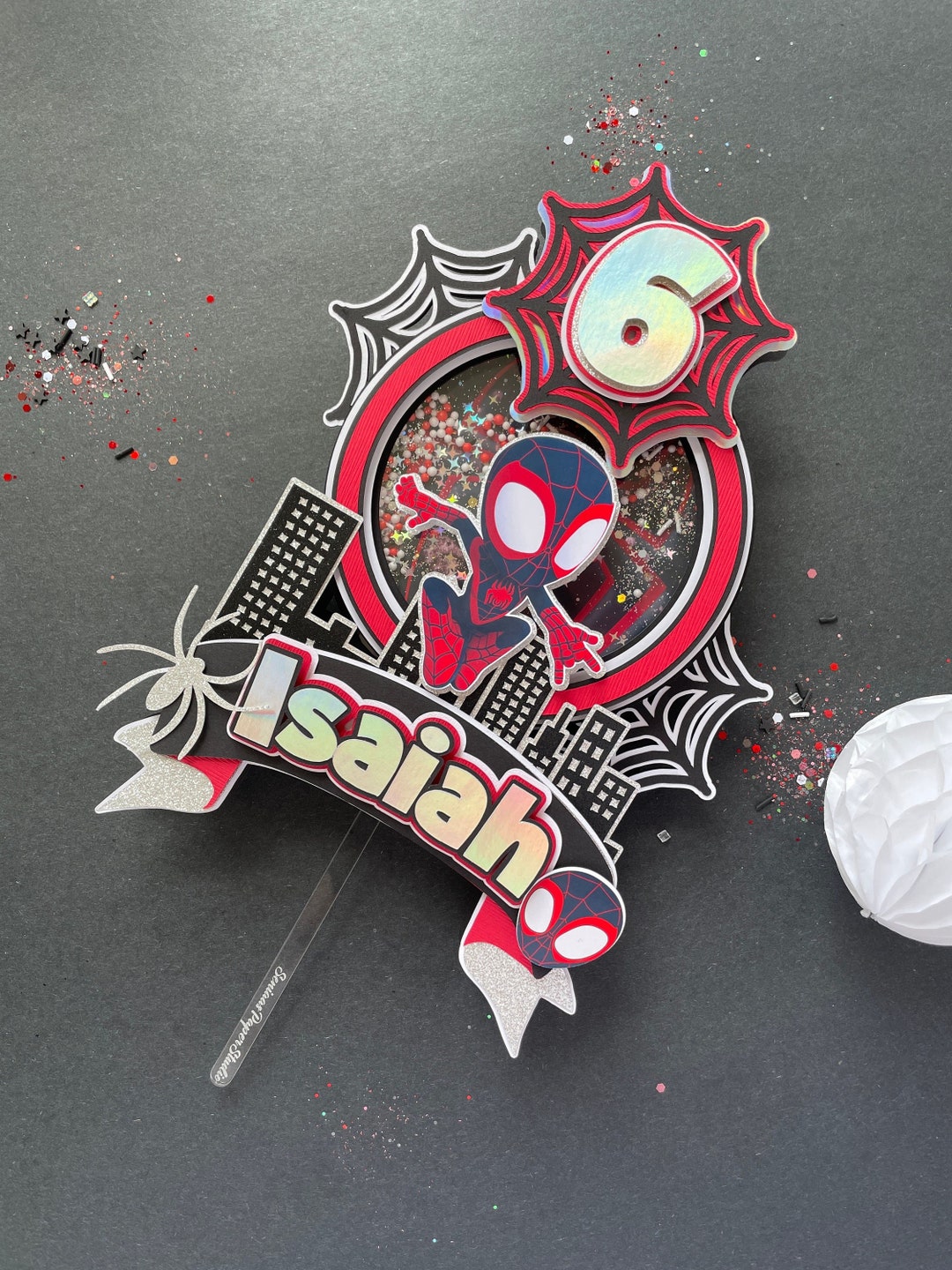 Spidey Miles Morales Cake Topper - Etsy