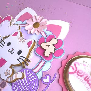 Cat Cake Topper, Kitty Birthday Party, Cat Decorations for Cake - Etsy