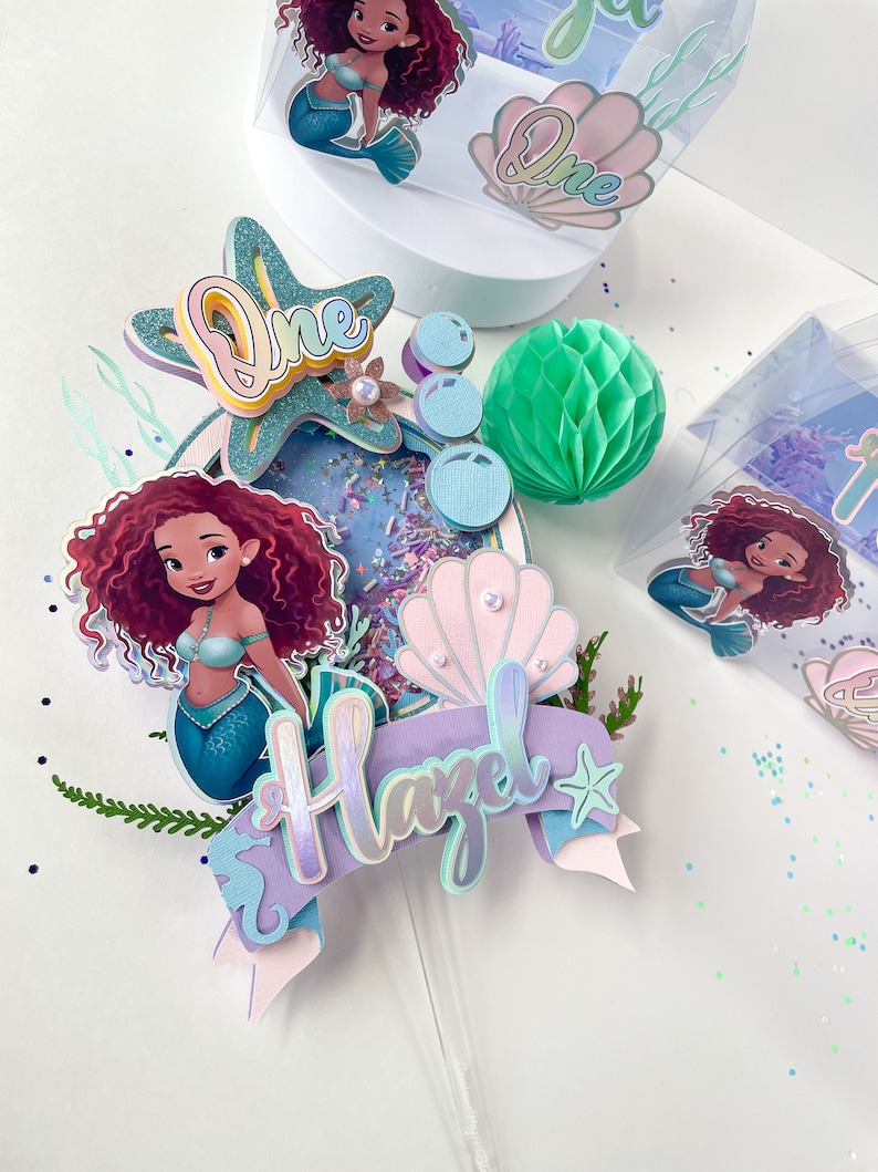Baby Mermaid Light up Cake Topper Mermaid Cake Topper Mermaid Birthday ...