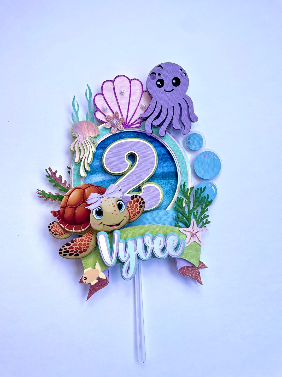 Turtle Cake Topper, Little Turtle Birthday Party Decorations, Little ...