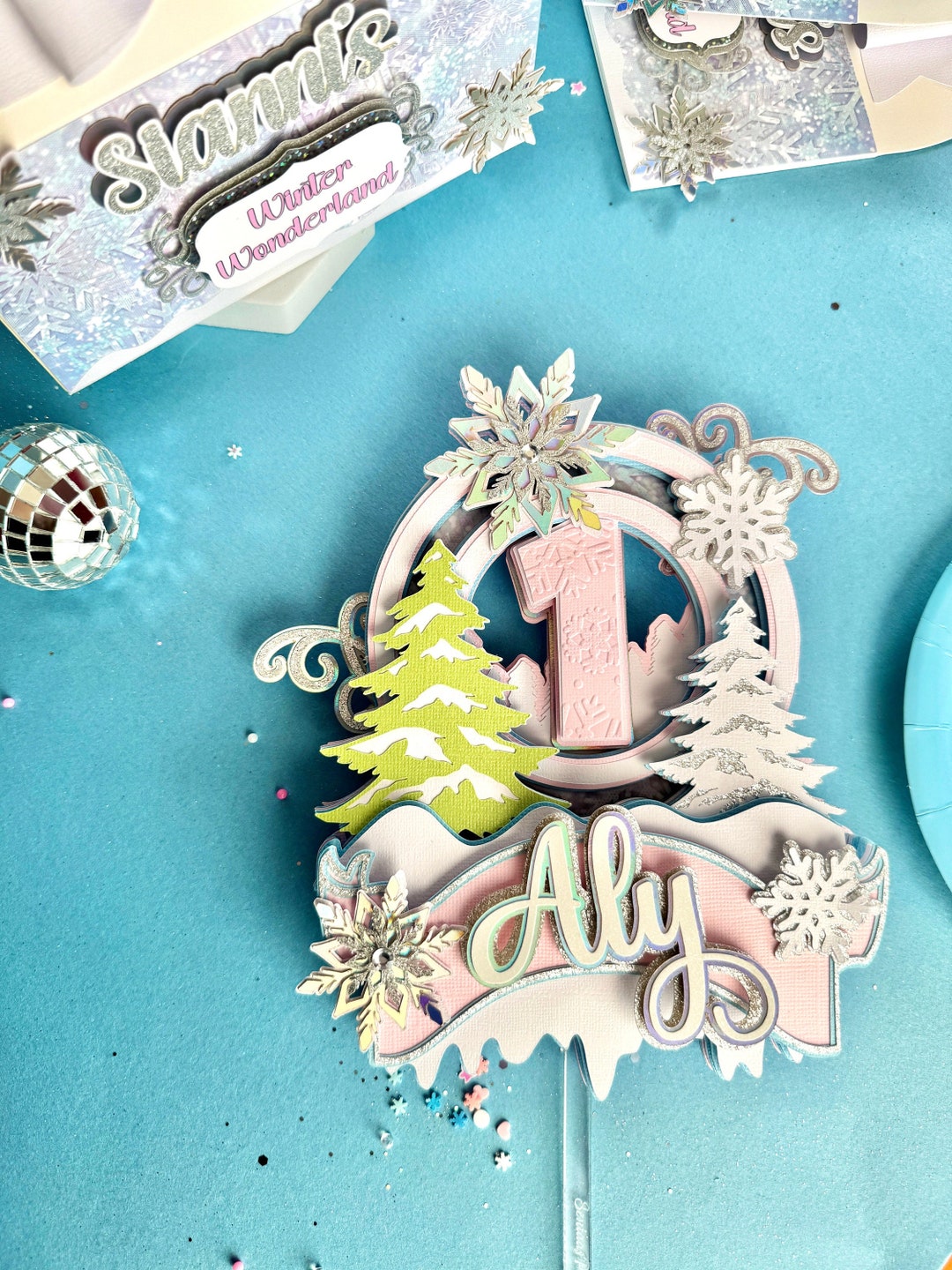 Winter Wonderland Cake Topper Winter Time Snow Cake Topper Christmas ...