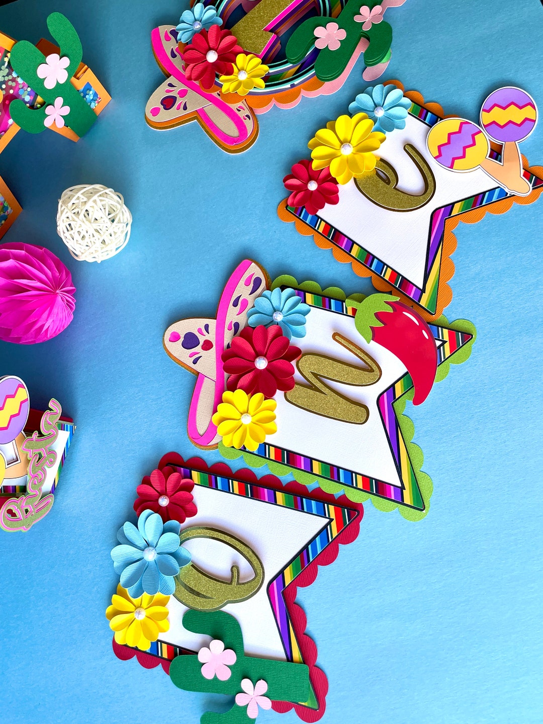 Fiesta Banner for Birthday Party Decoration, Cinco De Mayo Happy ...