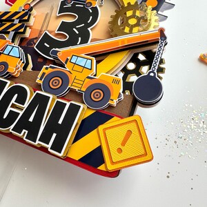 Construction Light up Cake Topper for Party Decorations Construction ...