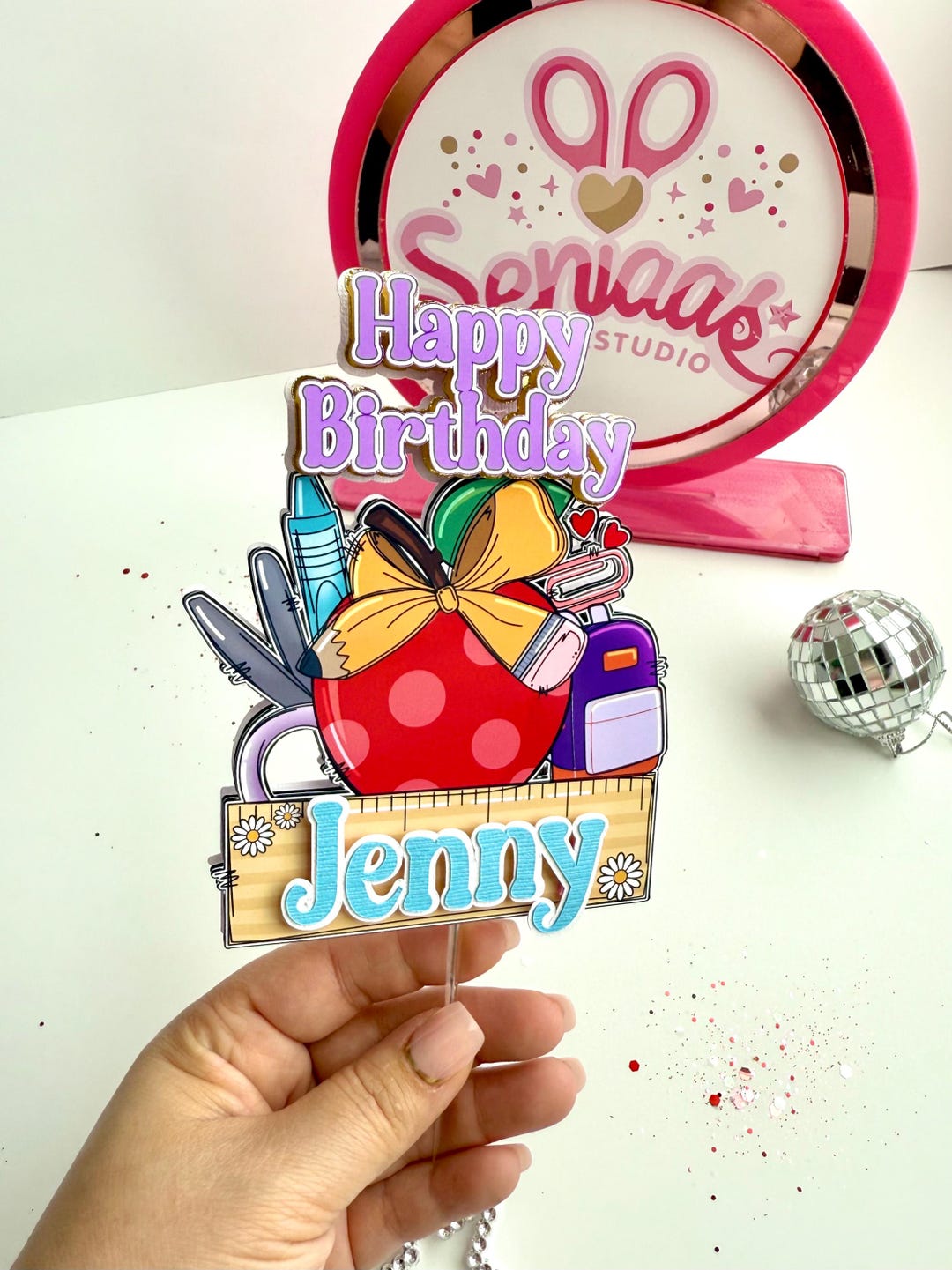 Teachers Birthday Cake Topper - Etsy