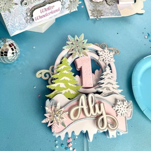 Winter Wonderland Cake Topper Winter Time Snow Cake Topper Christmas ...