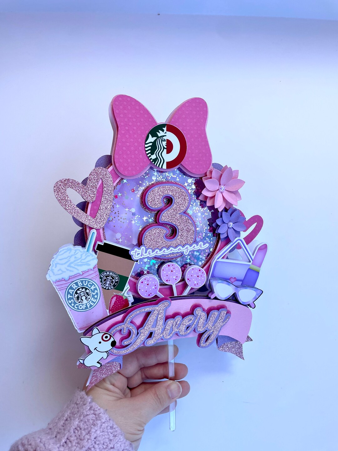 Threenager Cake Topper - Etsy