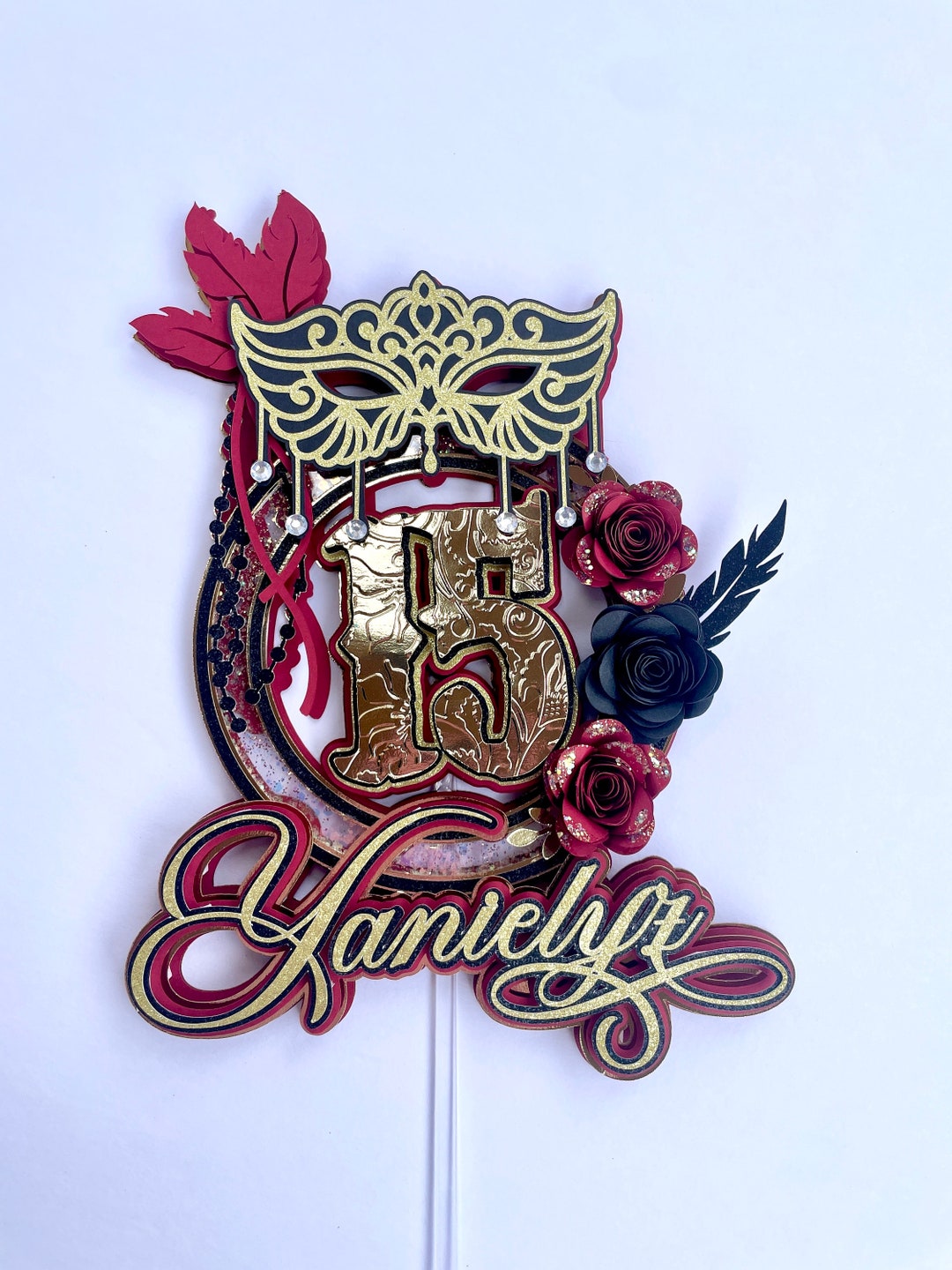 Masquerade Carnival Cake Topper - Etsy