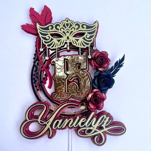 Masquerade Carnival Cake Topper Masquerade Decorations Sweet 16 ...