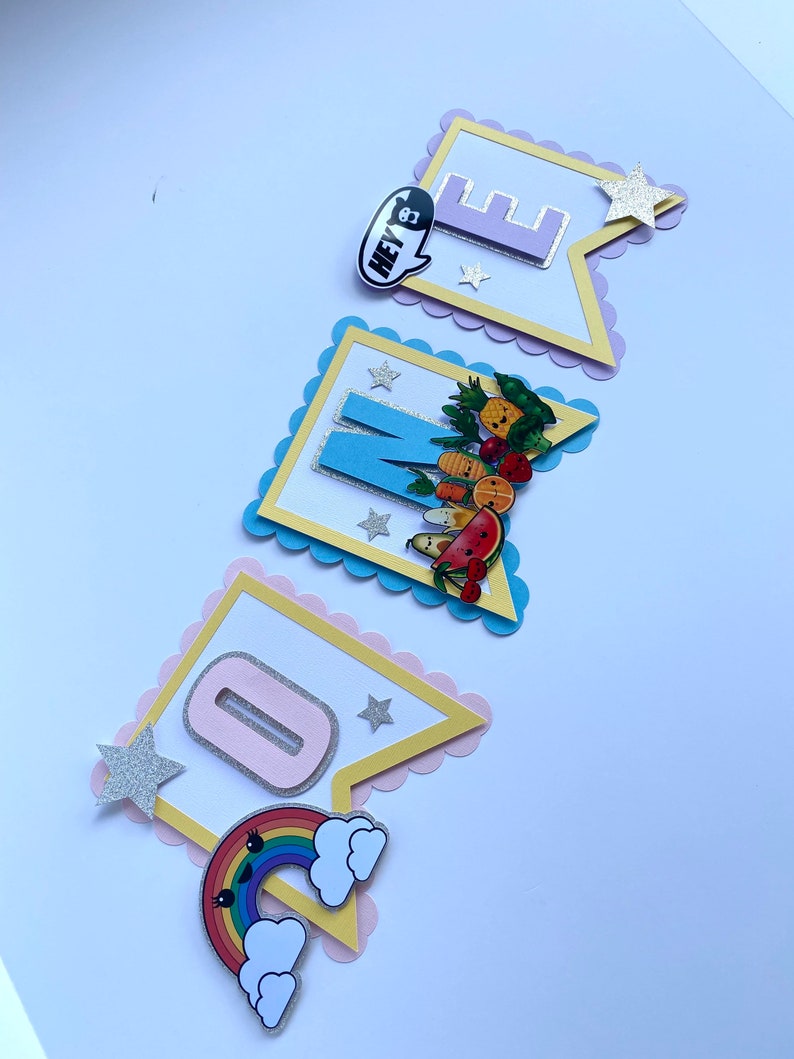 Hey Bear Sensory Pastel Colors Cake Topper Hey Bear Sensory - Etsy