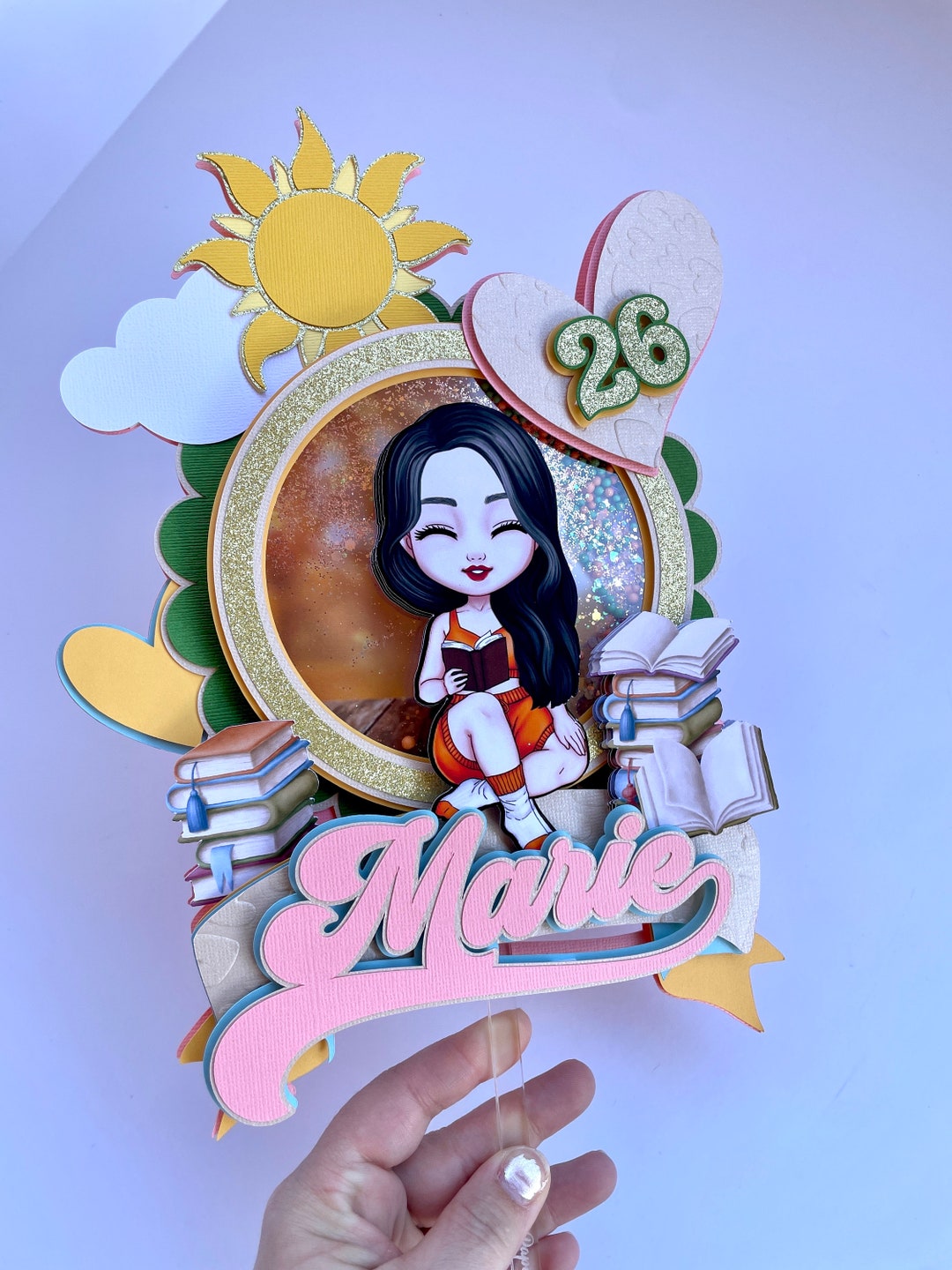 Book Lover Cake Topper, Books Stickers, Books Poster, Books Decoration ...