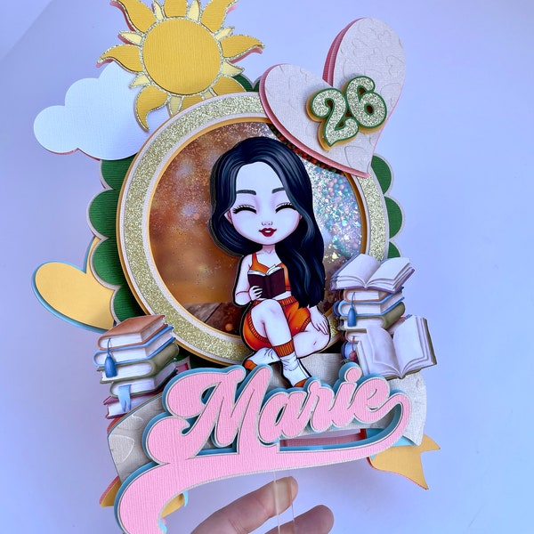 Book Character Cake Topper - Etsy