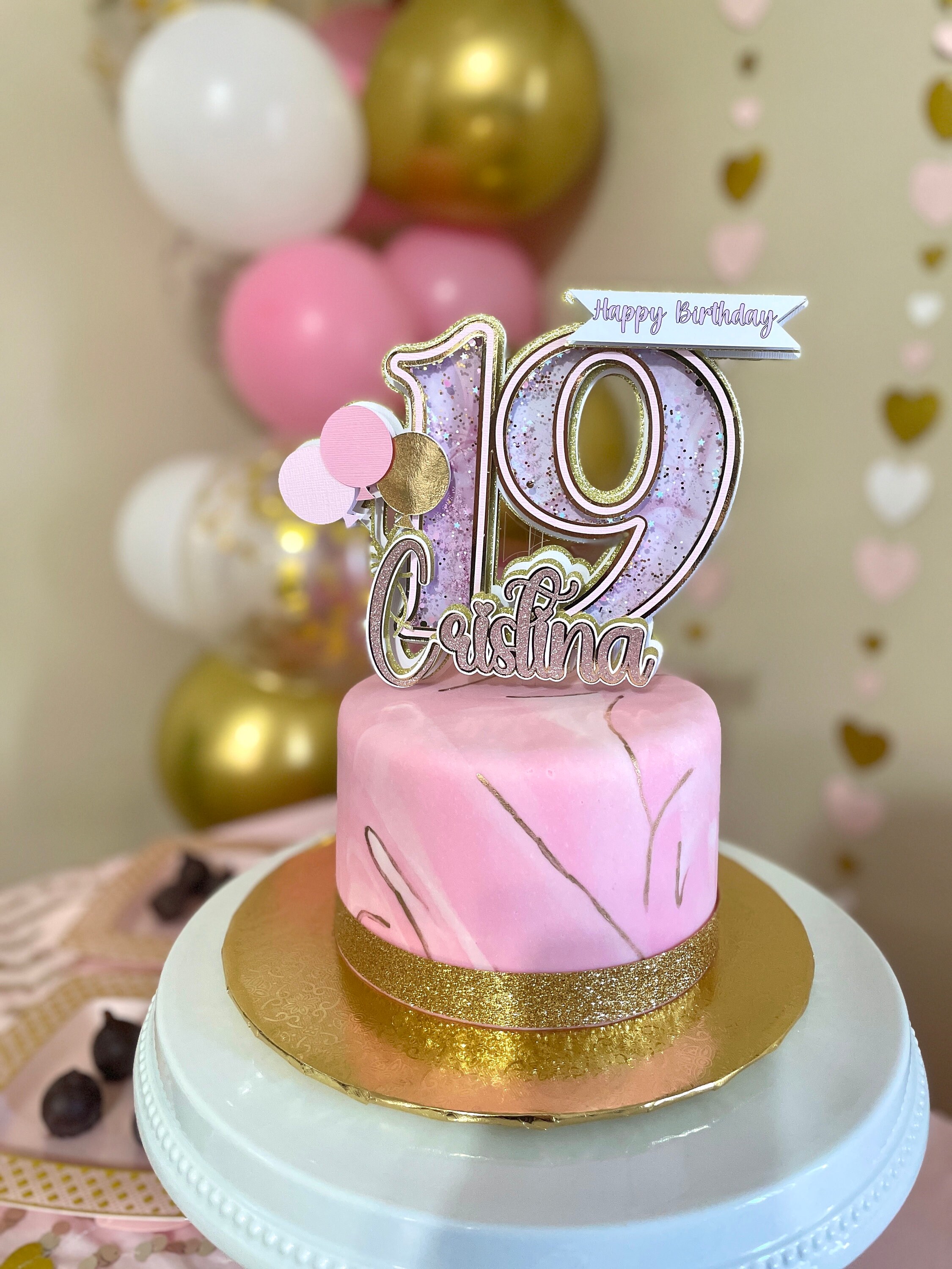 Topper de pastel de cumpleaños topper de pastel de edad - Etsy México